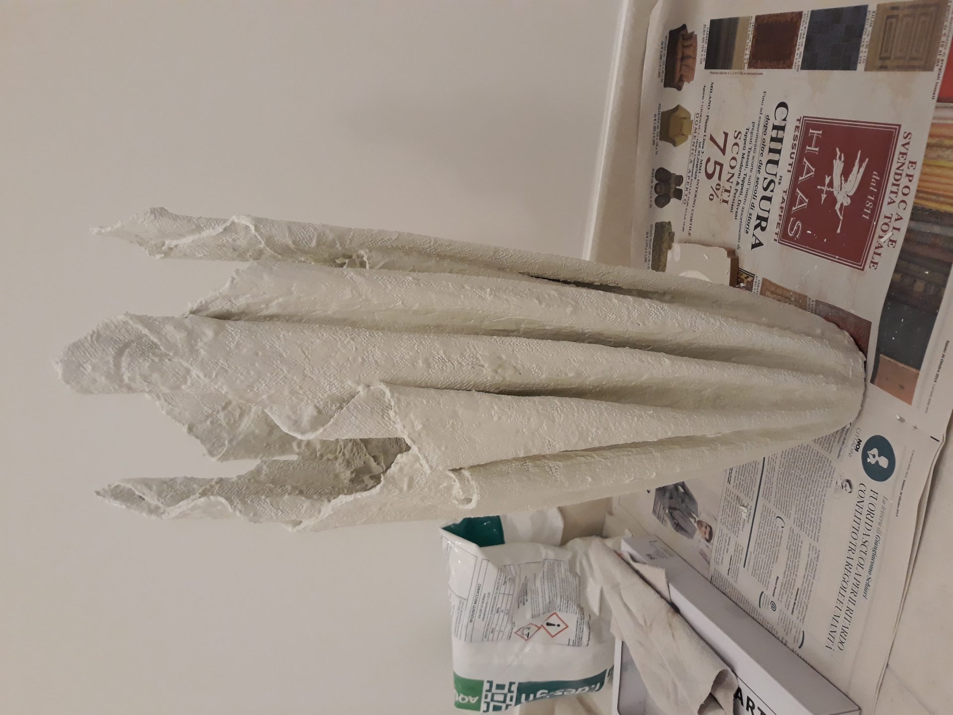 Let's try a new material: cement to make a vase | #LRCrafts