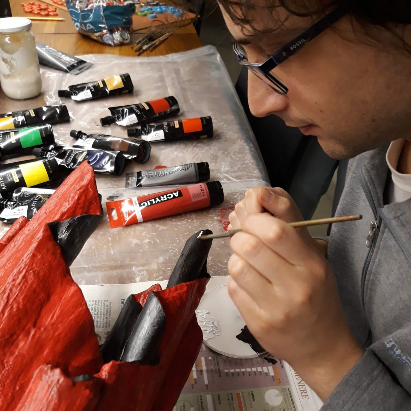 Let's try a new material: cement to make a vase | #LRCrafts