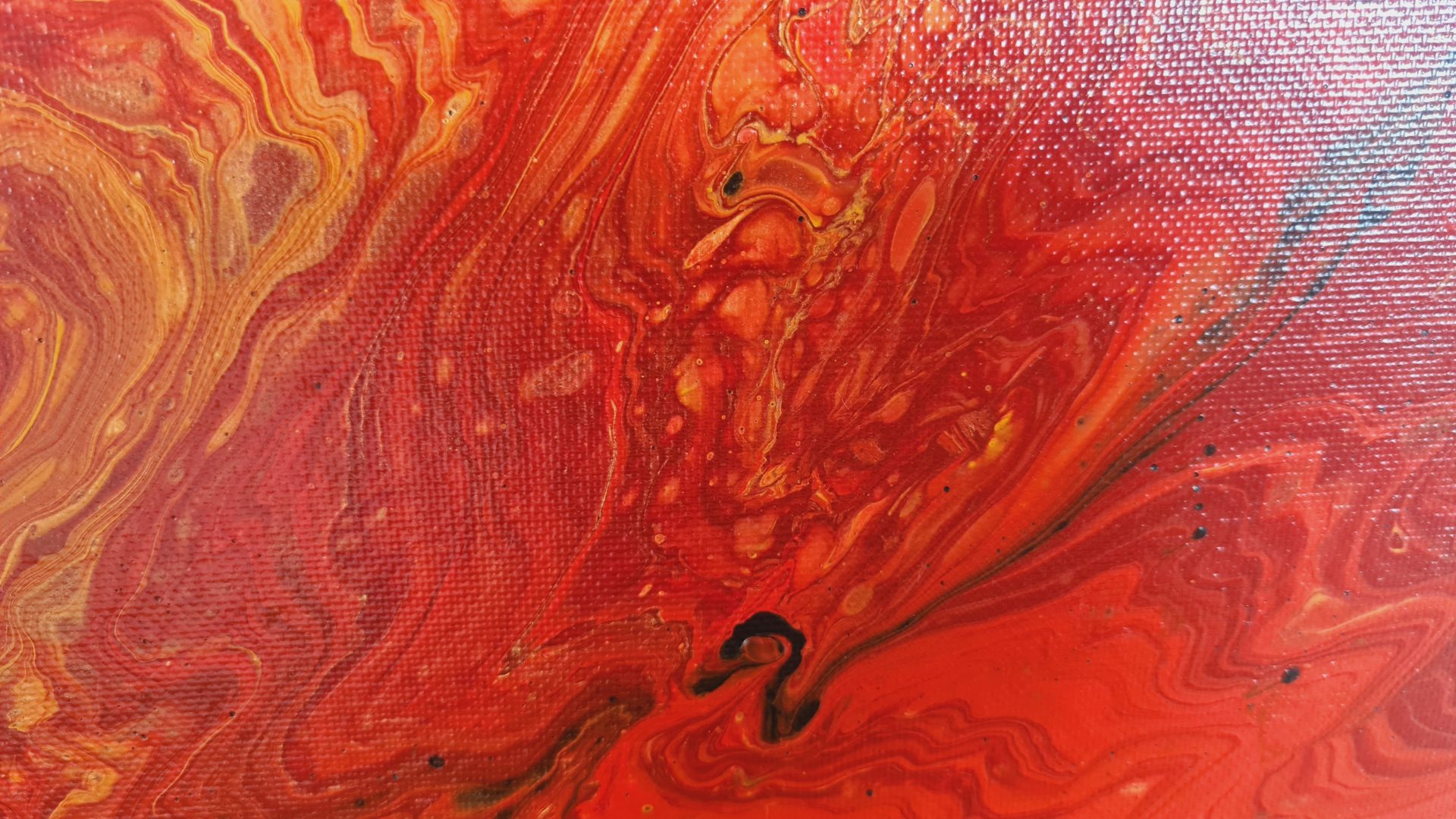 Acrylic pouring: Red Passion | #LRCrafts