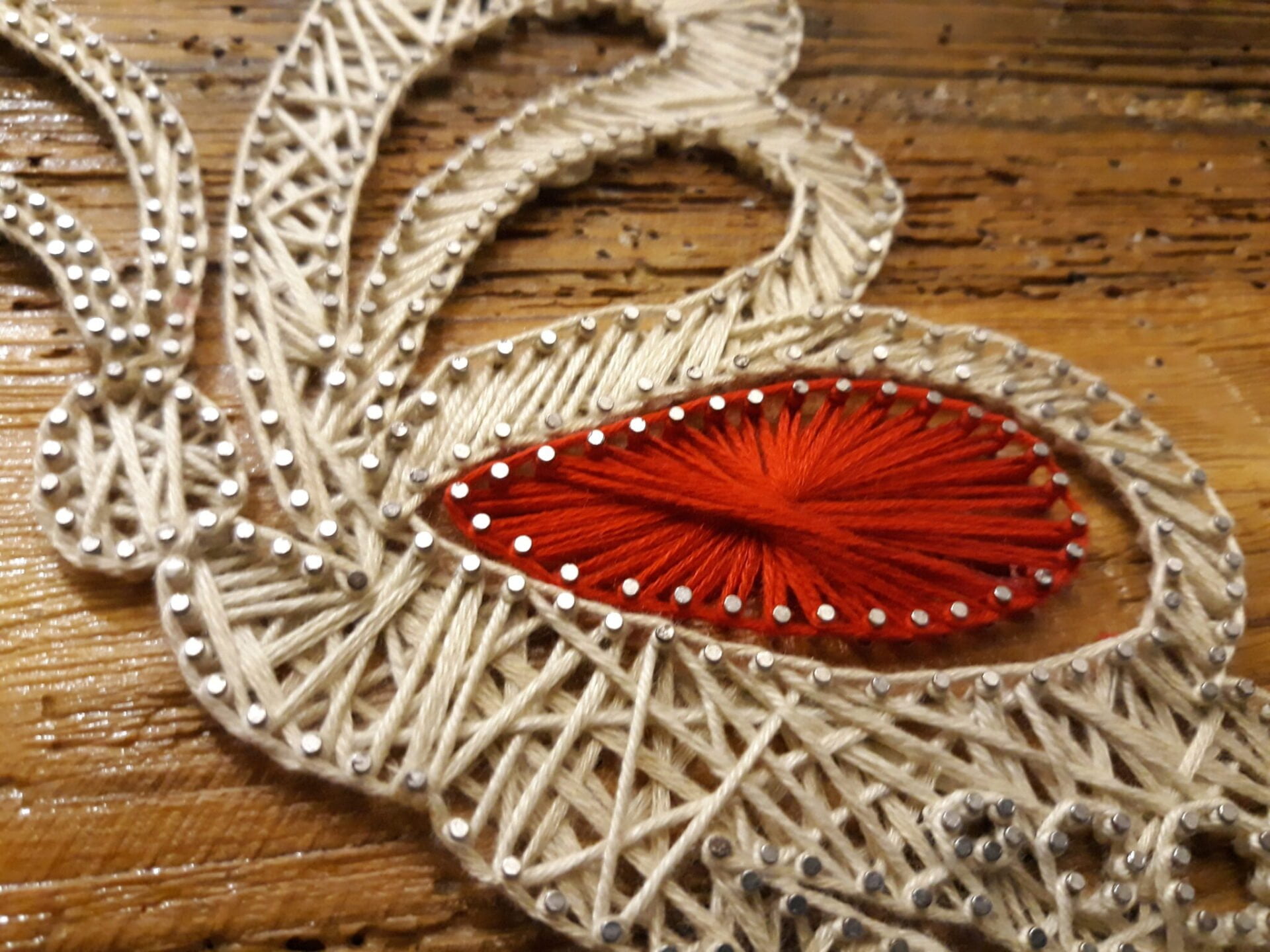 String art hibiscus flower with butterfly | #LRCrafts