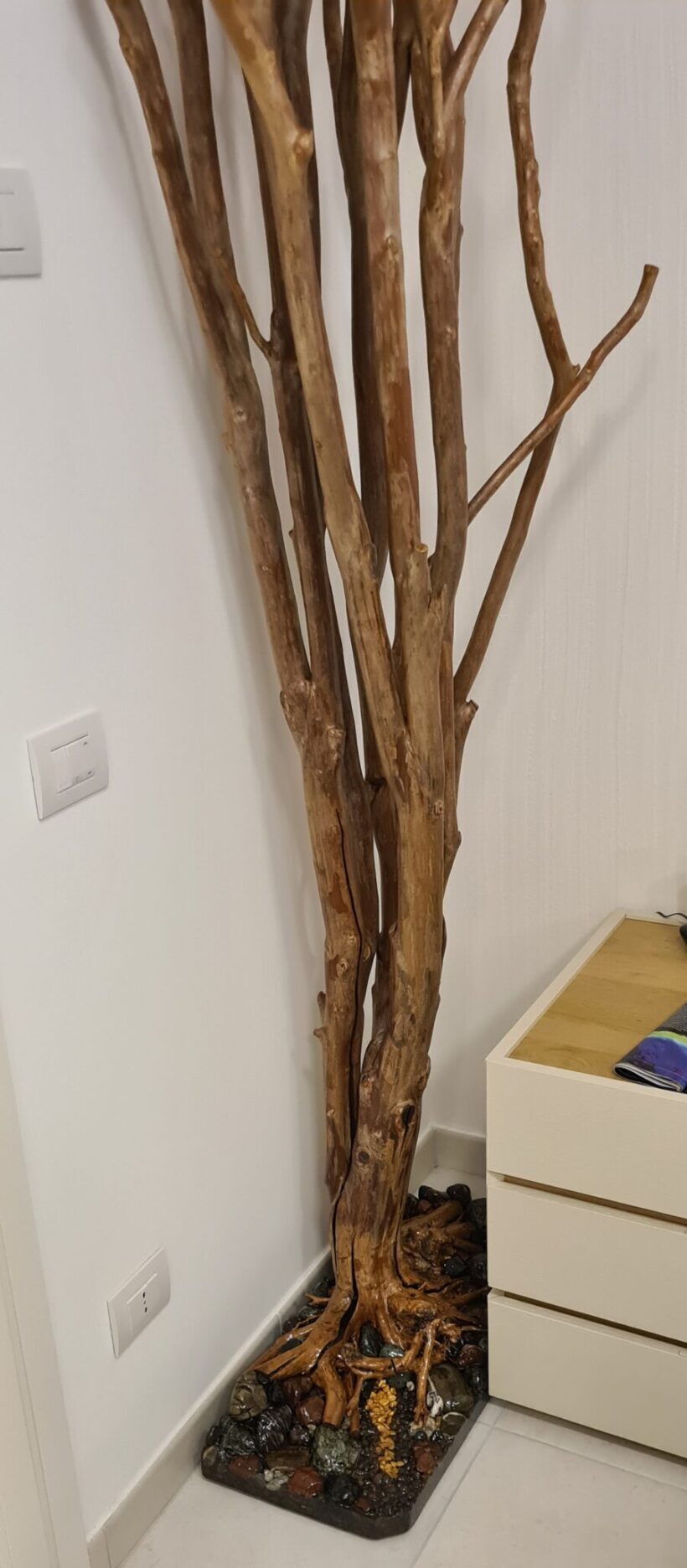 Real tree with epoxy resin stream pedestal | #LRCrafts