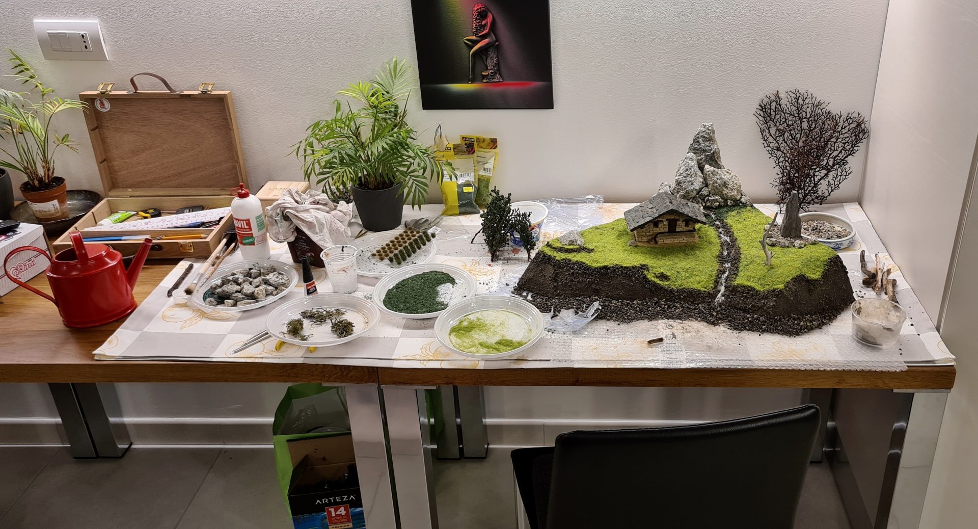 Mountain diorama with real rocks and epoxy resin: dedicated to Celtica ...