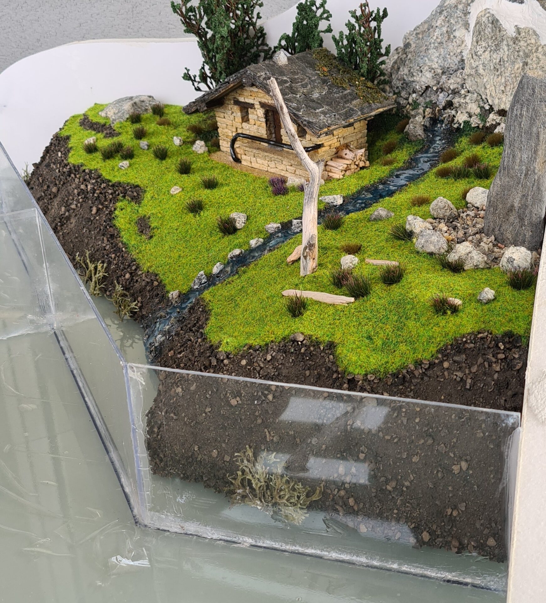 Mountain diorama with real rocks and epoxy resin: dedicated to Celtica ...