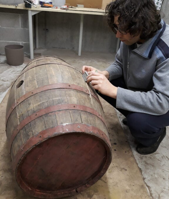 Restoring an old wine barrel to make a grill stand | #LRCrafts