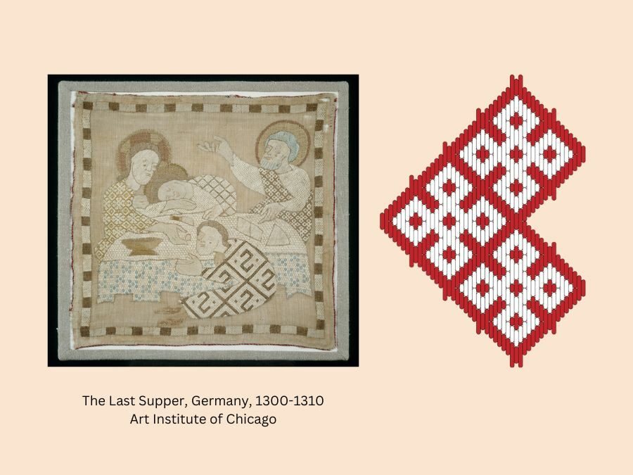 Making my first German brick stitch embroidered purse | #LRCrafts