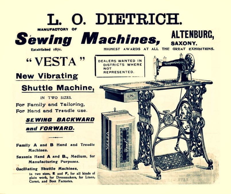 The history of a salvaged Vesta Dietrich vintage sewing machine | #LRCrafts